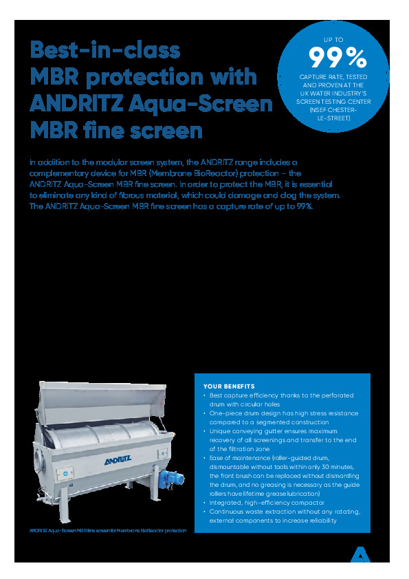 Brochure - Andritz fine screens aquascreen english - Andritz sas ...