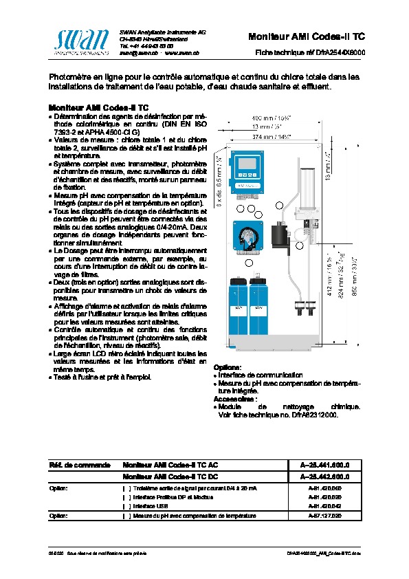 PDF - Fiche technique_ami_codes ii tc - Swan - FranceEnvironnement