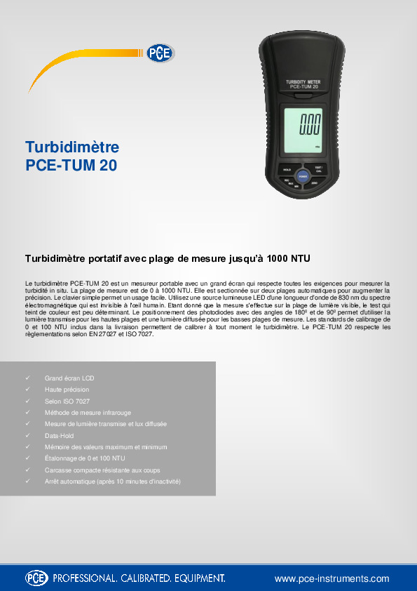 Brochure - Ft_pce-tum 20 - Pce instruments france eurl ...