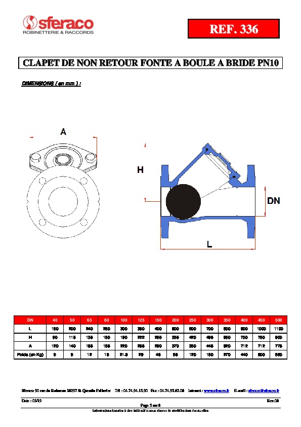 PDF - Fiche technique - clapet 336 - Sferaco - FranceEnvironnement