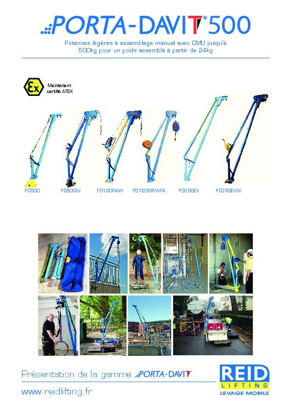 Brochure - Brochure reid porta-davit 500 - Reid lifting france ...