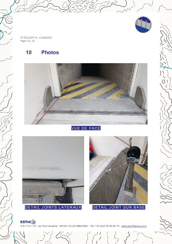 Brochure - Fiche technique flo lift-h - Esthi - FranceEnvironnement