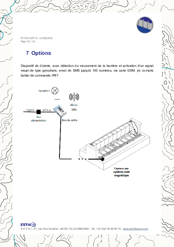 Brochure - Fiche technique flo lift-h - Esthi - FranceEnvironnement