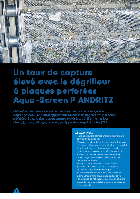 Brochure - Dégrilleurs fins aquascreen français - Andritz sas ...