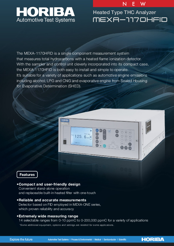 Brochure - Brochure - mexa-1170hfid - horiba (en) - Horiba ...