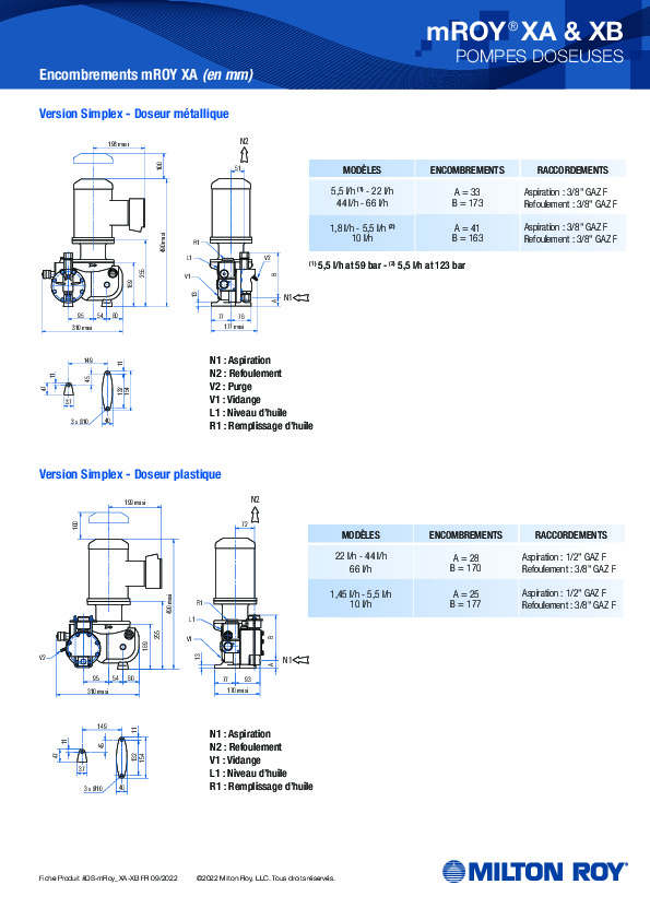 Brochure - Mroy_xa-xb_fr - Milton roy europe - FranceEnvironnement