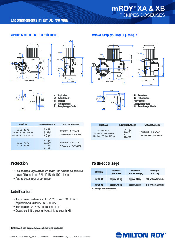 Brochure - Mroy_xa-xb_fr - Milton roy europe - FranceEnvironnement