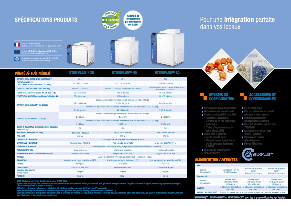 PDF - Brochure gamme steriplus - Tesalys - FranceEnvironnement