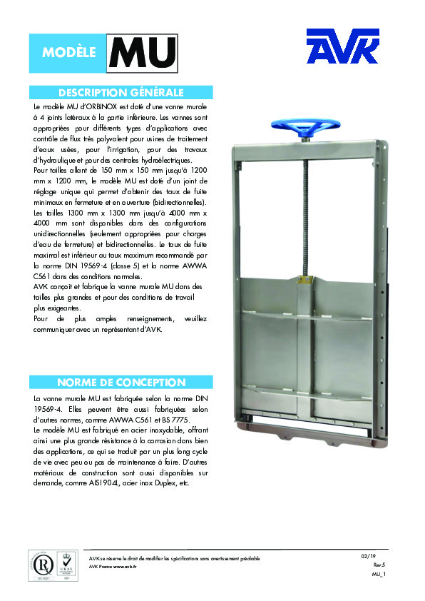 Brochure - Ft_vanne murale avec allonges tm & tnm_mu772_63_fr - Avk ...