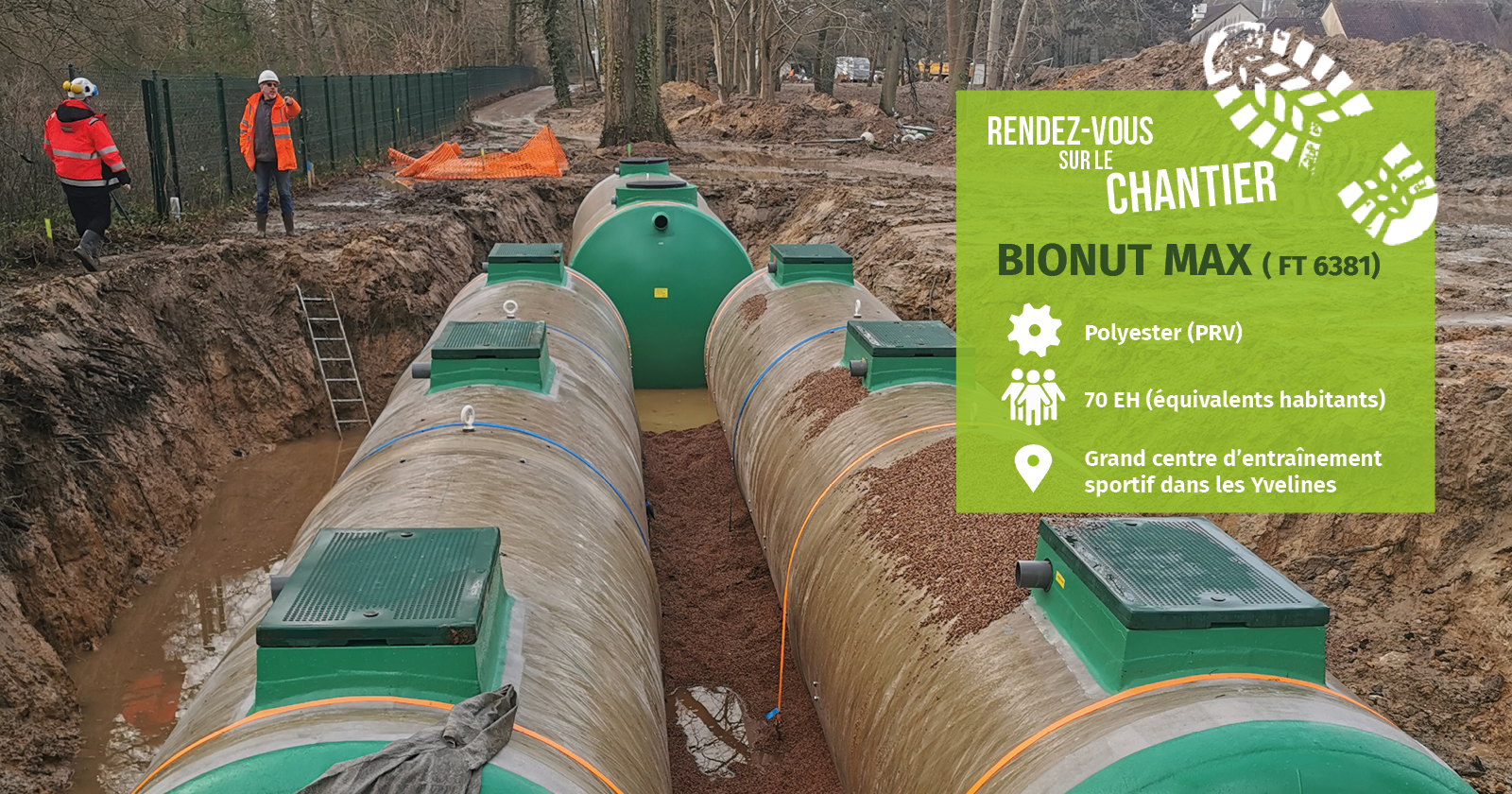 Pour la pose et mise en service d'une Bionut MAX d'une capacité de 70 ...