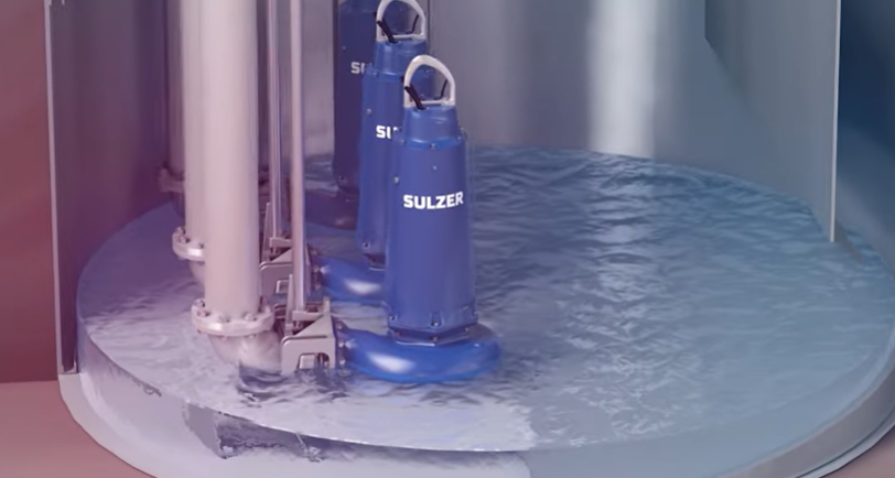 Modernisation d'une station de relevage avec la pompe submersible ABS ...