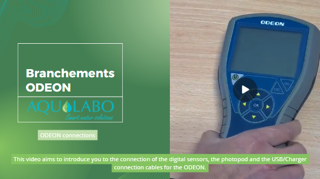 Connexion des capteurs numériques DIGISENS et du PHOTOPOD (photomètre numérique) sur l'ODEON ...