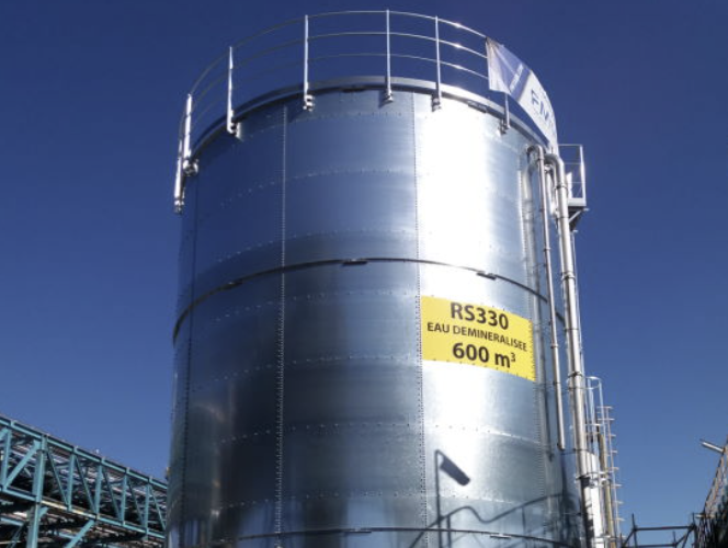 Installation d'un réservoir FM TANK pour stockage d'eau déminéralisée ...